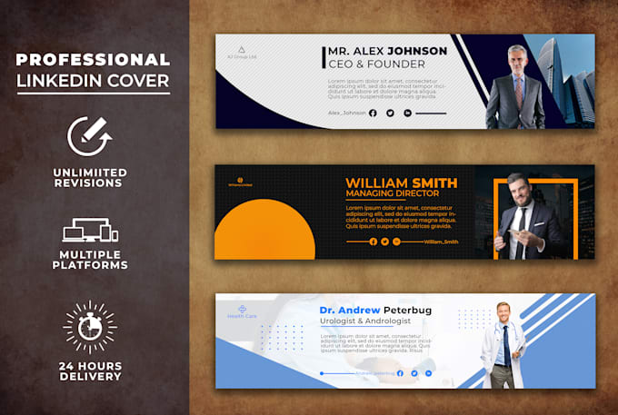 Design your linkedin cover and header by Mahaditanim | Fiverr