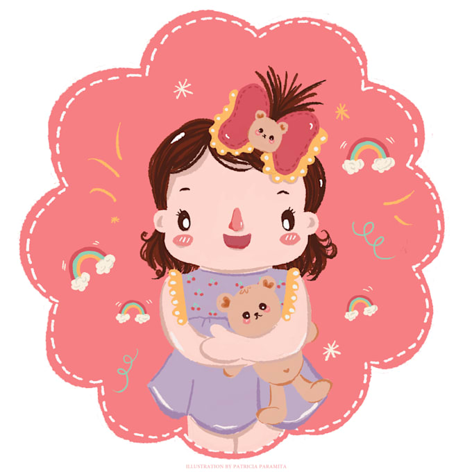 Create cute cartoon characters by Patriciamita | Fiverr