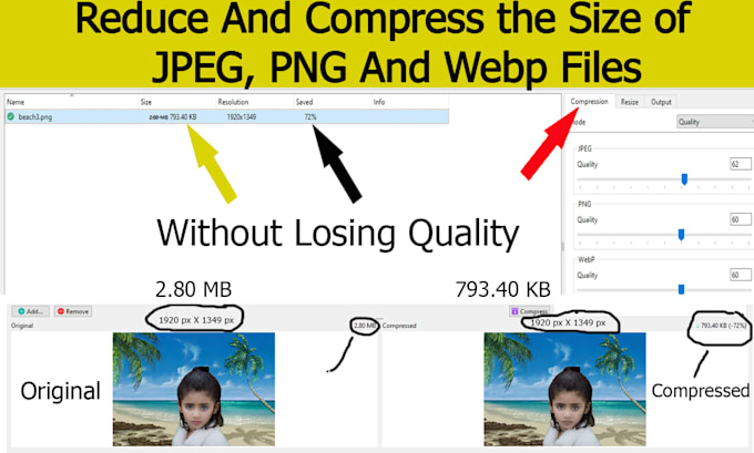 Compress and reduce the size of jpeg, png and webp files by Farhan_77 ...