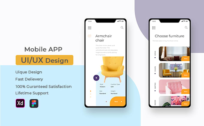Design amazing mobile app ui and interactive mockup by Taiburr | Fiverr