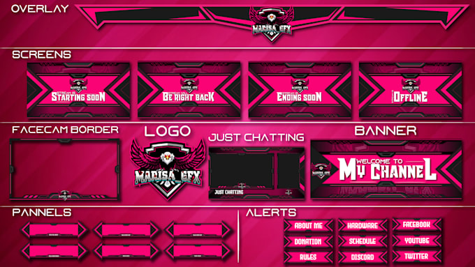 Craft professional twitch overlays, logo and screens by Proto_tech | Fiverr