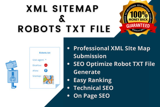 Create a professional xml sitemap and robots txt file by Uzi_seo | Fiverr