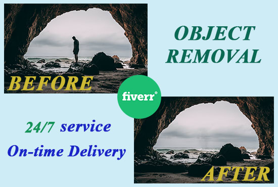 Remove object and text from images by Imrun24clipping | Fiverr
