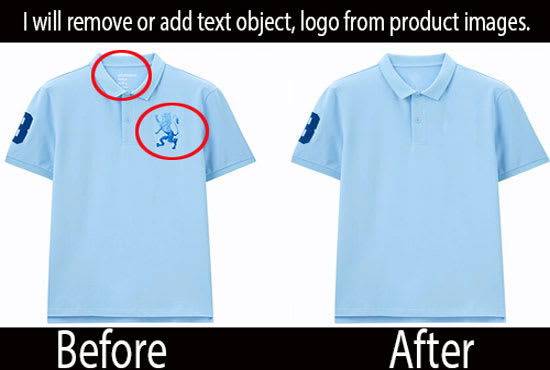 Add or remove text object, logo from product images by M_s_khan786 | Fiverr