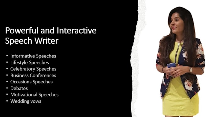Write you an amazing and interactive speech by Radhadhakan | Fiverr