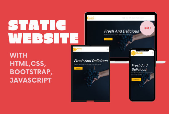 Create you html,css website from scratch by Rak13_dev | Fiverr