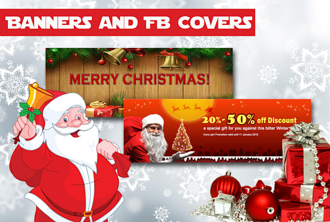 Design christmas flyers, banner, posters, logo by Designerbizz | Fiverr