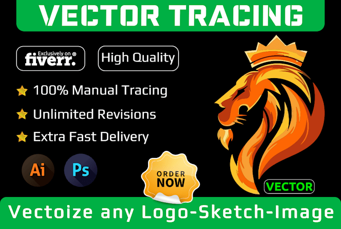 Do manual vector tracing, redraw logo, vectorize, image to vector by Saifulla_saif | Fiverr
