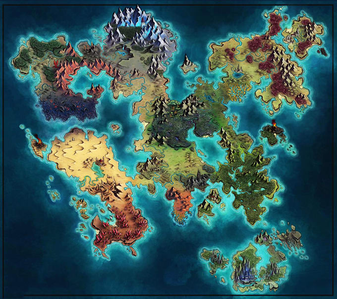 Make digital fantasy map design for you by Nastyabc | Fiverr
