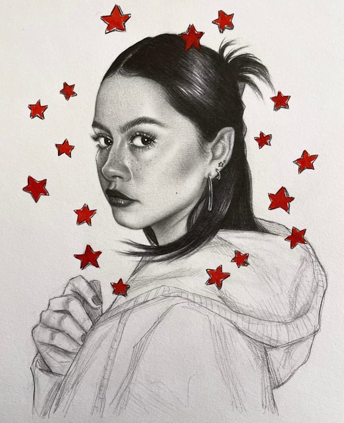 Hand draw a realistic portrait of anyone you want by Ellamaried | Fiverr