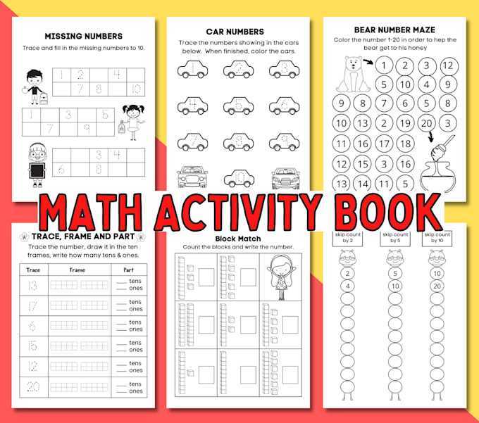 Design math activity books or letters activity books by Ideaqus | Fiverr