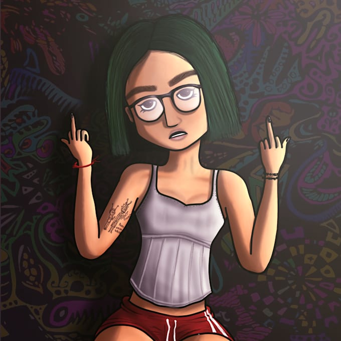 Make you a personalized cartoon type illustration by Lilpiiink | Fiverr