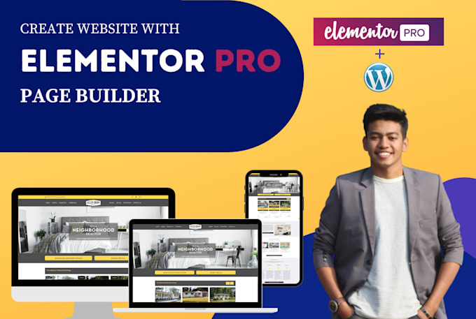 Create wordpress website using elementor pro page builder by ...