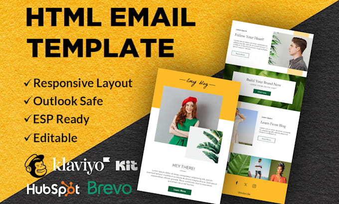 Design modern html email template by Mailcoder | Fiverr