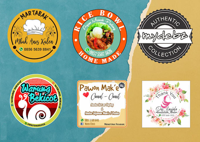 Make a custom sticker design food ready to print by Webingsandra | Fiverr
