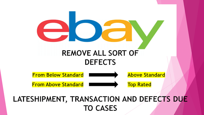 Solve your ebay account defects, late shipment, transaction issues by ...