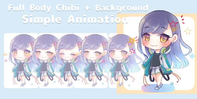Create cute animated chibi gif or emotes by Sakuravocal | Fiverr