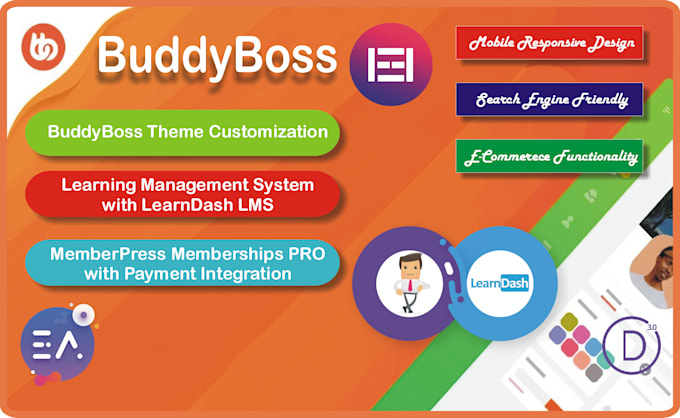 Build memberpress wordpress website using buddyboss with learndash lms by Sumaira_taarriq | Fiverr