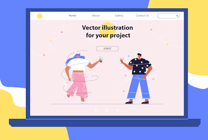 Create a flat vector illustration for app and website by Nastyacollins ...