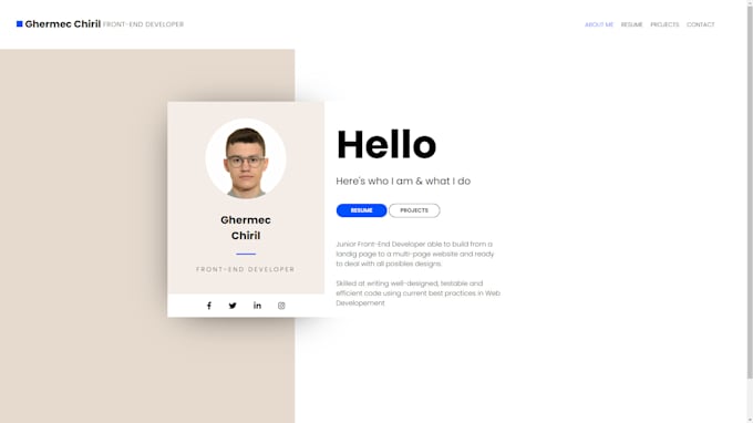Be your front end web developer with html, css, js, python by ...