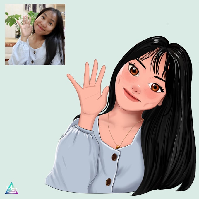 Draw your face as cartoonish style by Malisdrawing | Fiverr