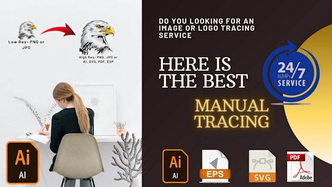 Do manual vector tracing, vectorize, redraw logo, image tracing perfectly by Dsgraphiczone | Fiverr