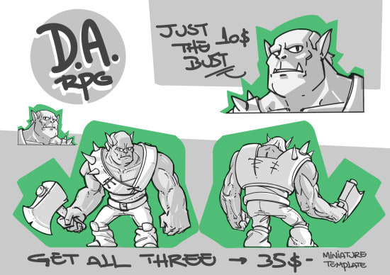 Do drawings of your rpg characters by Dungeonartrpg | Fiverr