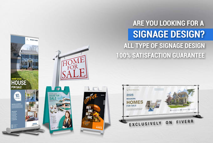 Design a frame sign,mesh,step and repeat banner, car magnet,parking ...