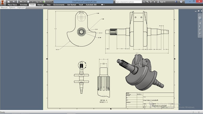 Create 2d and 3d inventor and autocad drawings by Zenahjeb | Fiverr