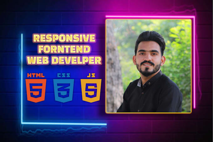 Be your frontend web developer using html, css, js, boostrap by Zain__mehar | Fiverr