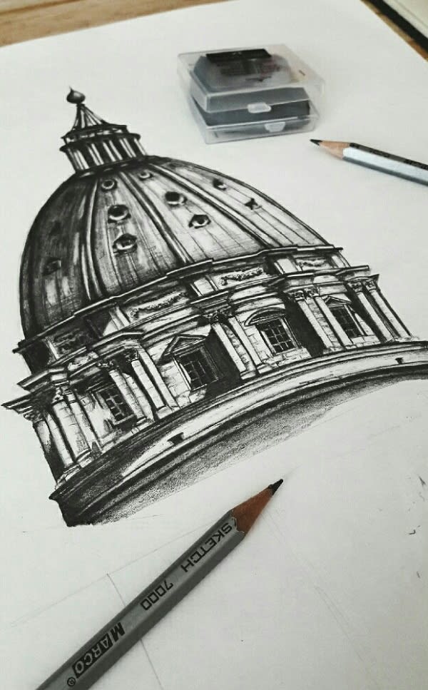 Create a sketch of your favourite place or building by Architaydesigns ...