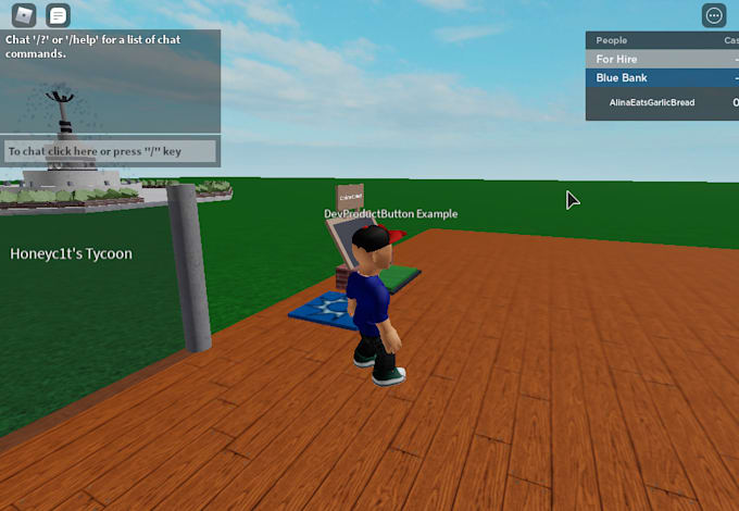 Create you a basic custom roblox tycoon by Alinavicinelly | Fiverr