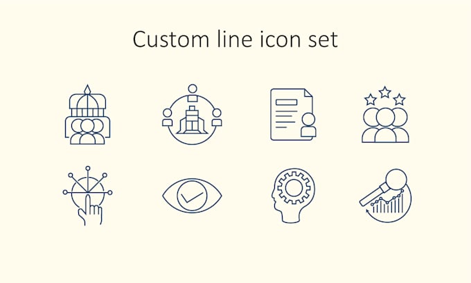 Design clean and unique custom line icons pack by Arjungraphic | Fiverr