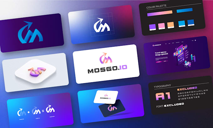 Do minimal tech startup own app icon logo and brand identity style ...