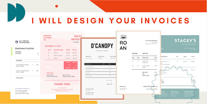 Create and design a template for your invoices by Shannonetienne | Fiverr