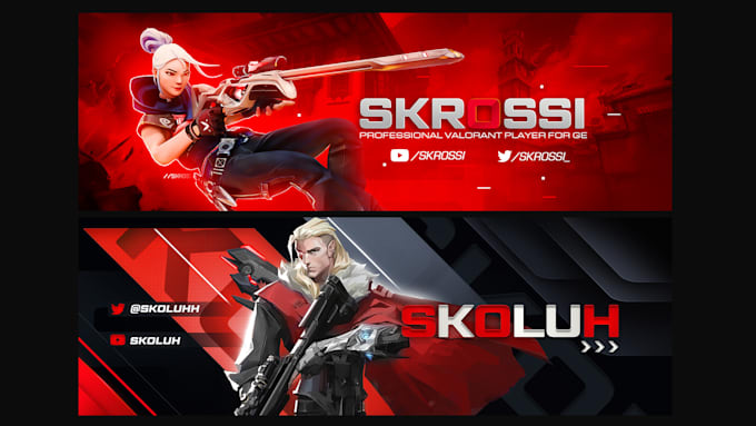 Design a valorant banner for youtube, discord and twitter by Creative ...