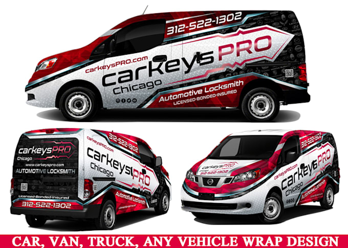 Make eye catching car wrap, van wrap, truck wrap, vehicle wrap design ...