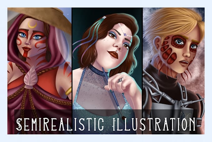 Draw semirealistic illustration for you by Kararozseg | Fiverr