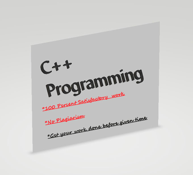 Do cpp coding of any program by Maazsaeed00 | Fiverr