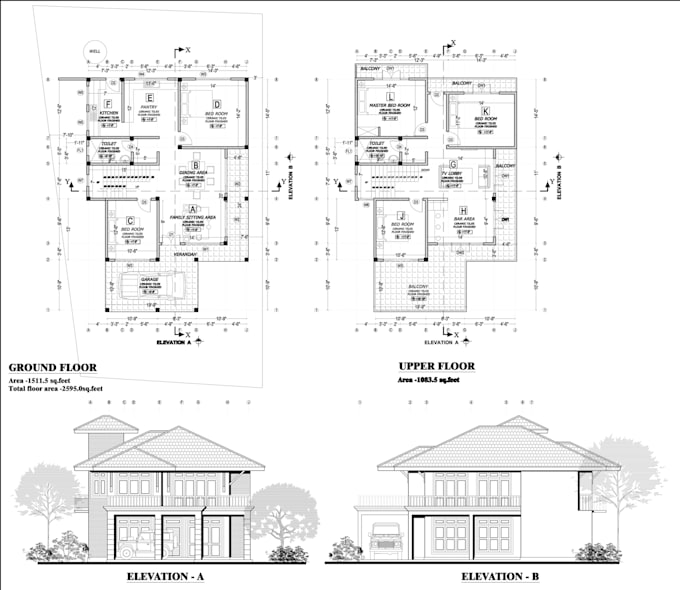 Draw your architectural floor plan in auto cad 2d by Workingdesk | Fiverr
