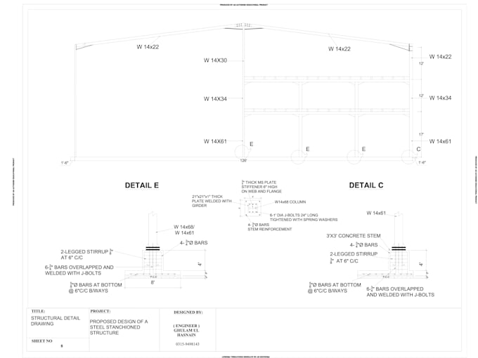 Do structural designing of steel structure by Ghulamulhasnain | Fiverr
