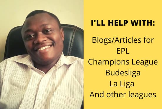Write european football blog post and articles by Simon284 | Fiverr