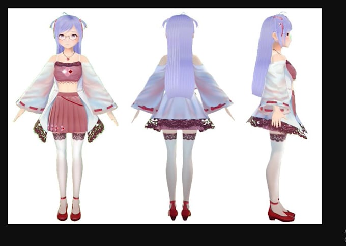 Create a custom vroid 3d character model for vtubing,3d printing by ...