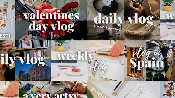 Design aesthetic youtube vlog thumbnail by Missmarielee | Fiverr