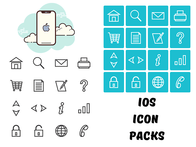 Design custom ios icon packs for you by Samridhpathela | Fiverr