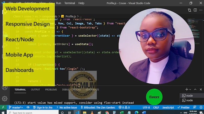 Do professional web development using react,django, dot net core by Channsprince | Fiverr