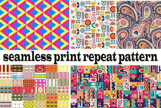 Create amazing textile,fabric,watercolor seamless print repeat pattern ...