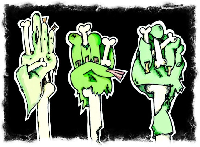 Draw your name in sign language with zombie hands by Vessstudios | Fiverr