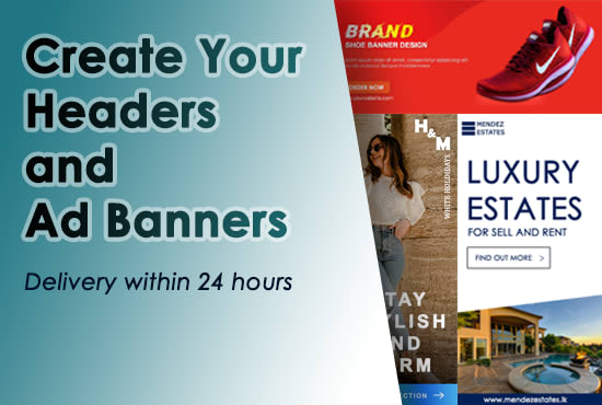 Do web banner ad and header design by Mendisdeshan | Fiverr