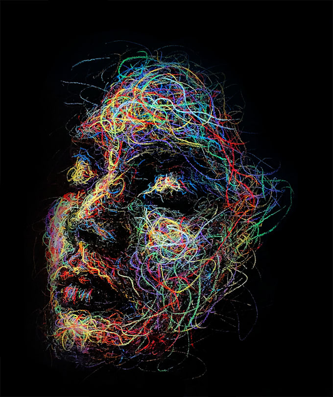 Create a photo realistic scribble drawing in colours by Bigtoy | Fiverr